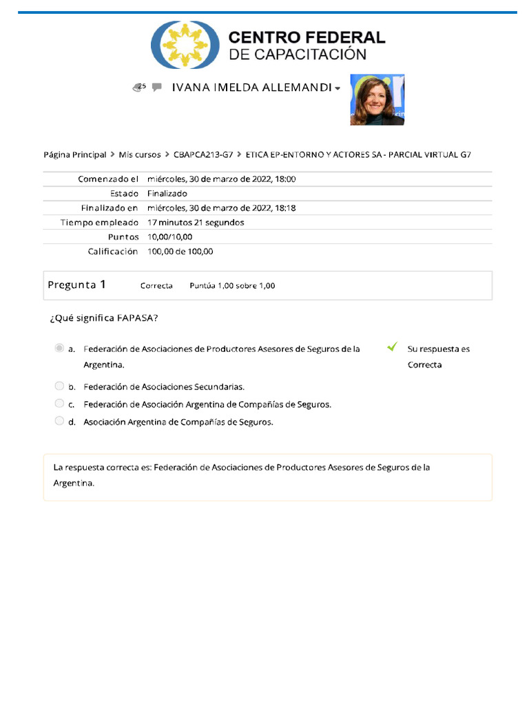 Etica Ep-Entorno y Actores Sa - Parcial Virtual g7_ Revisión Del ...