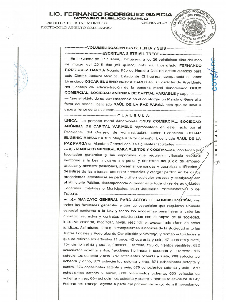 Poder Notarial | PDF