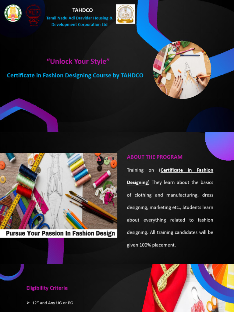 Fashion Design Course for SC/ST | PDF | Business