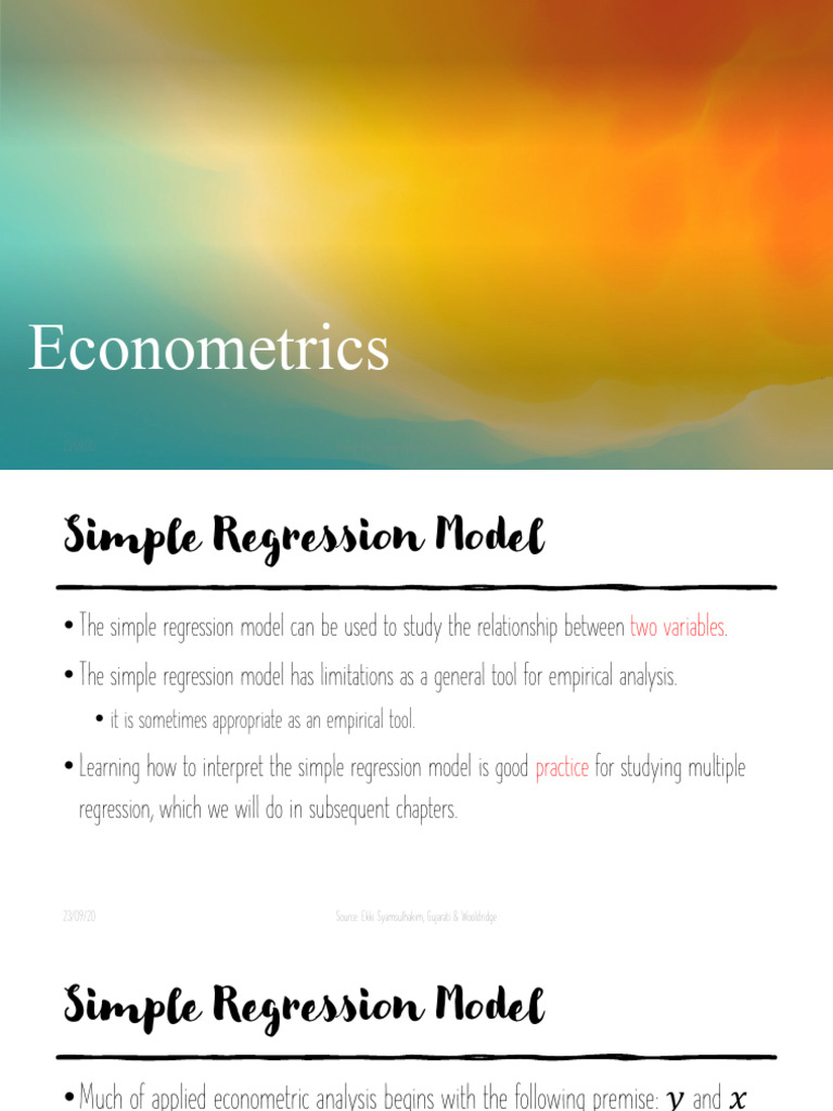Pertemuan 3 | PDF | Regression Analysis | Errors And Residuals