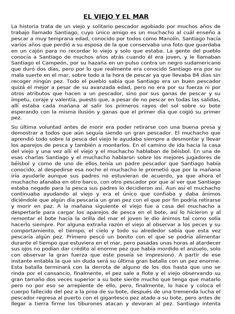 EL VIEJO Y EL MAR | PDF