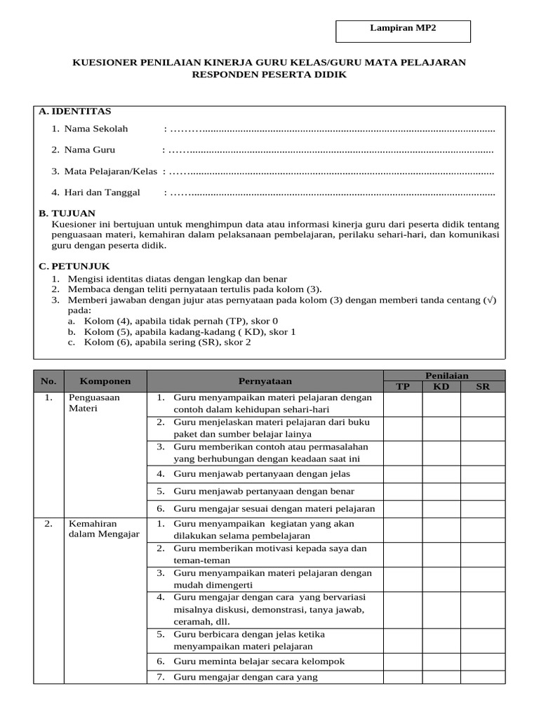 18 Laporan Timbal Balik Siswa Pdf
