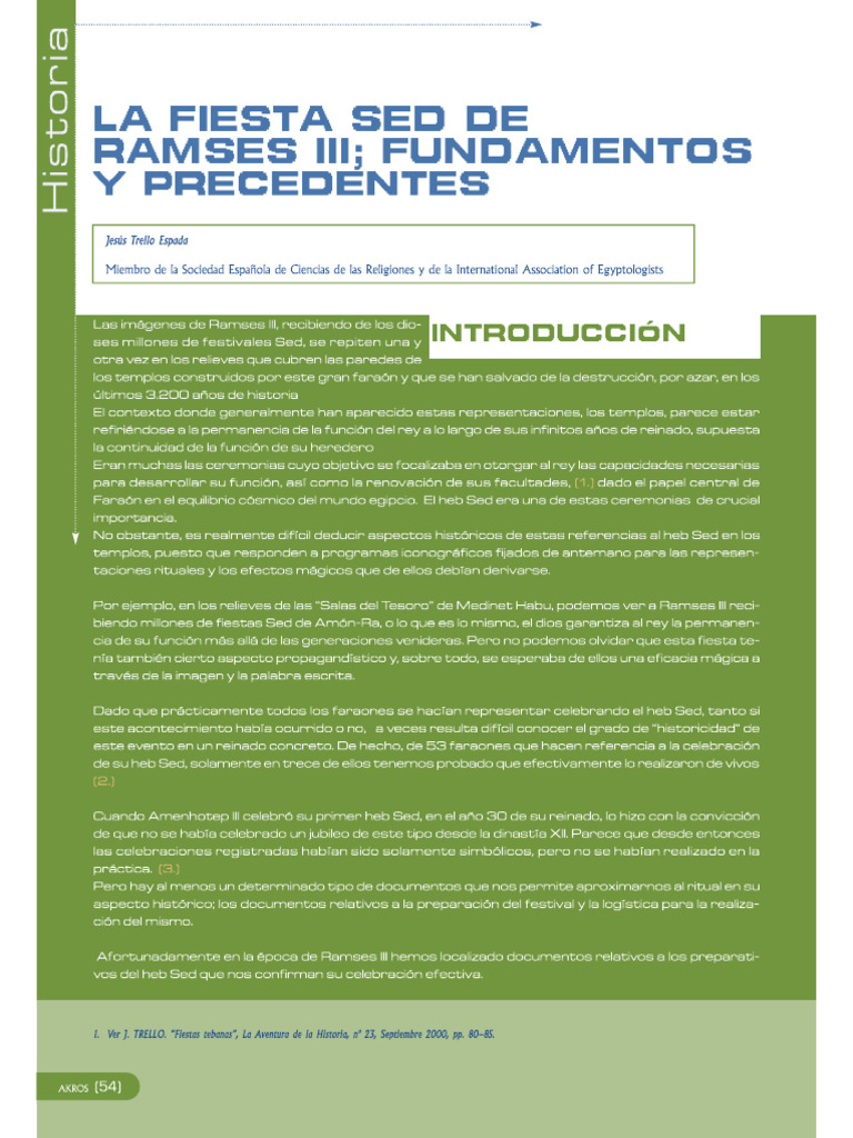 Fiesta Deramses Sed | PDF