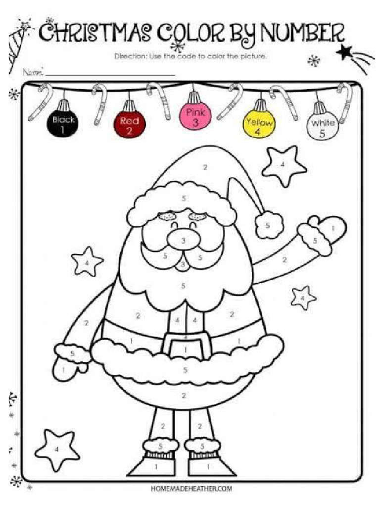 coloring santa | PDF