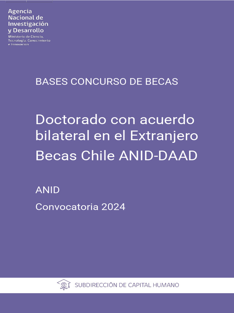 Bases Doctorado DAAD ANID 2024 Lectura Obligatoria ...