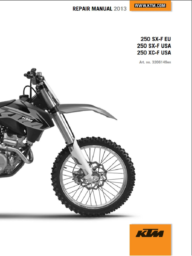 2013 KTM 250 SX-F XC-F Service Repair Manual-1 | PDF