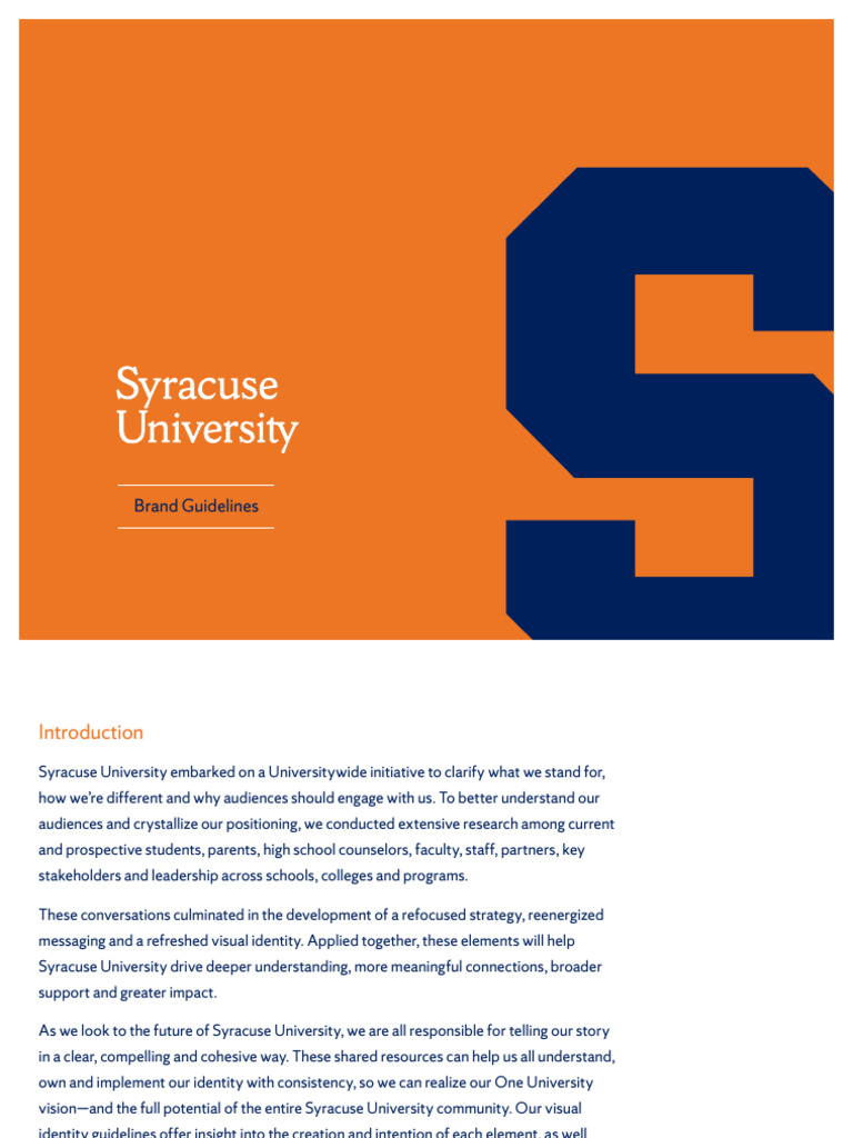 Syracuse University Brand Guidelines 19 | PDF | Icon (Computing) | Typefaces