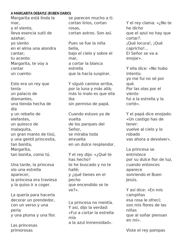 Margarita Está Linda La Mar | PDF