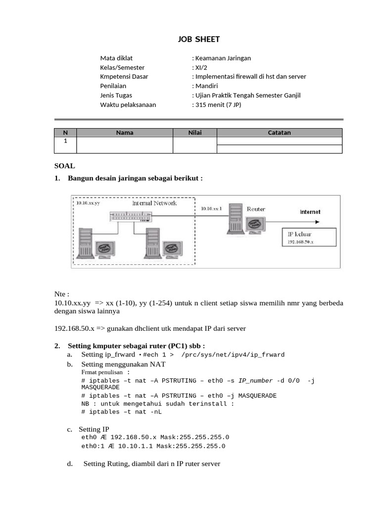 JOBSHEET ASJ Kelas XI Penilaian Tengah Semester 2022 | PDF | Metode & Bahan Ajar | Komputer