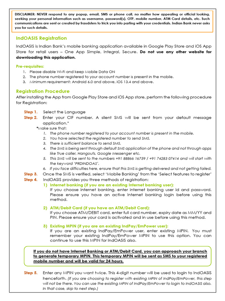 IndOASIS-Registration 28.03.2022 Website | PDF | Google Play | Mobile App