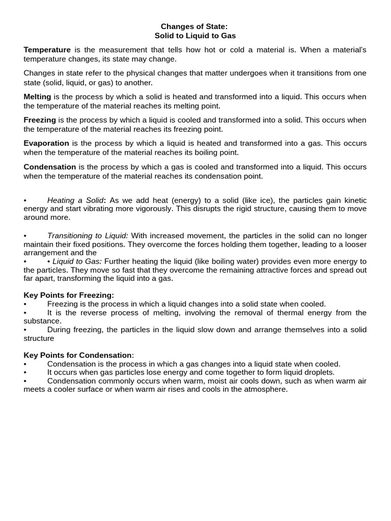 Changes of State | PDF