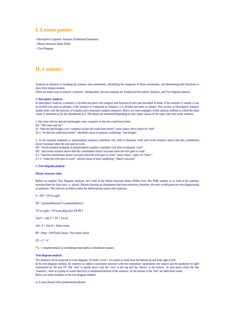 Sentence Analysis | PDF | Phrase | Clause