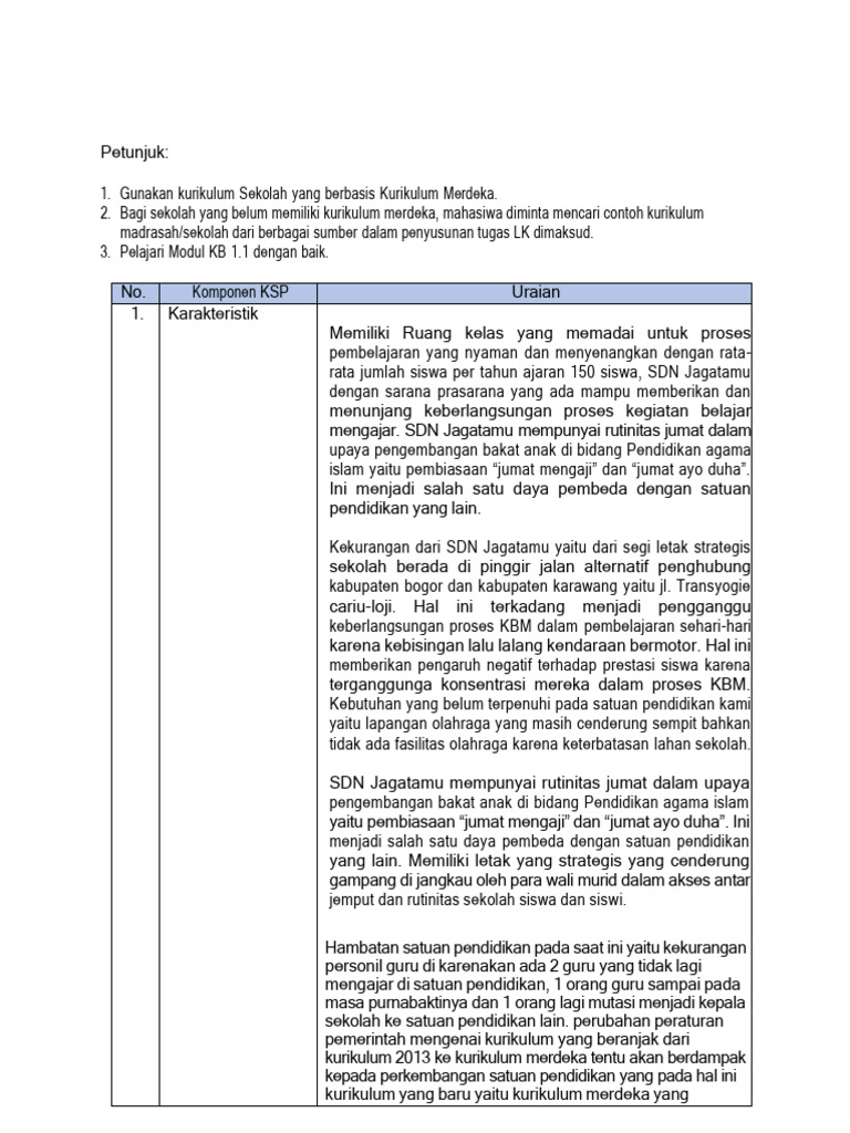 Tugas 1 - Analsiis Struktur Kurikulum, CP, TP Dan ATP | PDF