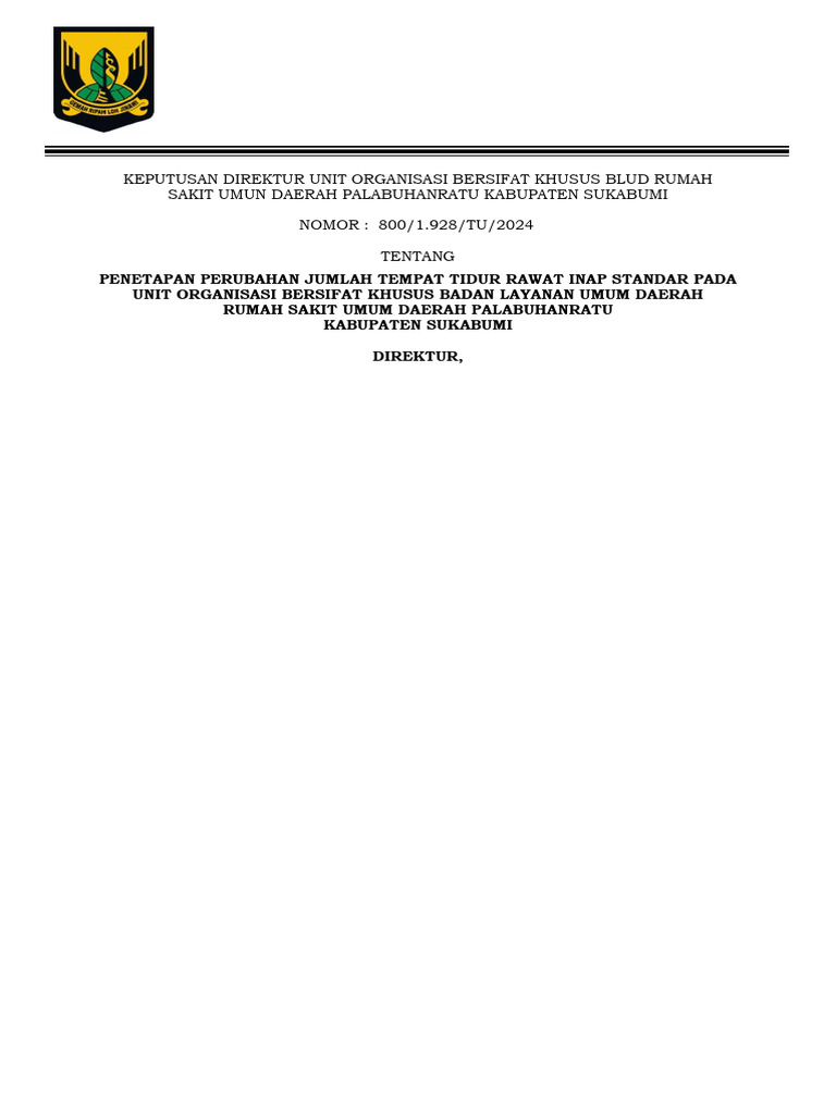 Surat Keputusan Pentapan PRB Kris JMLH TPT TDR THN 2024 - Sign - Sign - Sign | PDF