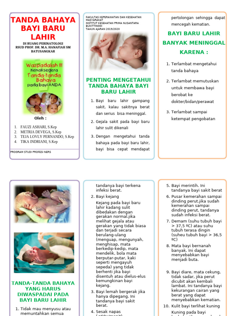 Tanda Bahaya Bayi Baru Lahir | PDF