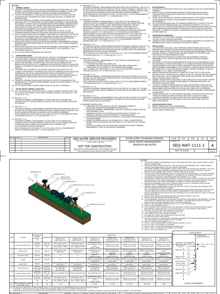 2024 02+SEQ+Large+Meter+Arrangement+Drawings | PDF | Pipe (Fluid ...