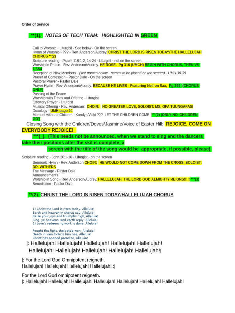 Easter 10 Am - 2024 Worship Outline | PDF | God | Christian Worship And ...