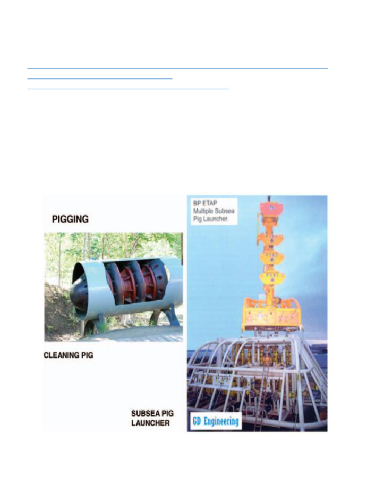 Subsea Pigging Process | PDF | Gases | Chemical Engineering