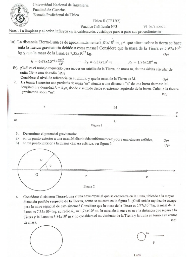 CF1B2 Práctica Calificada 3 2022-II | PDF