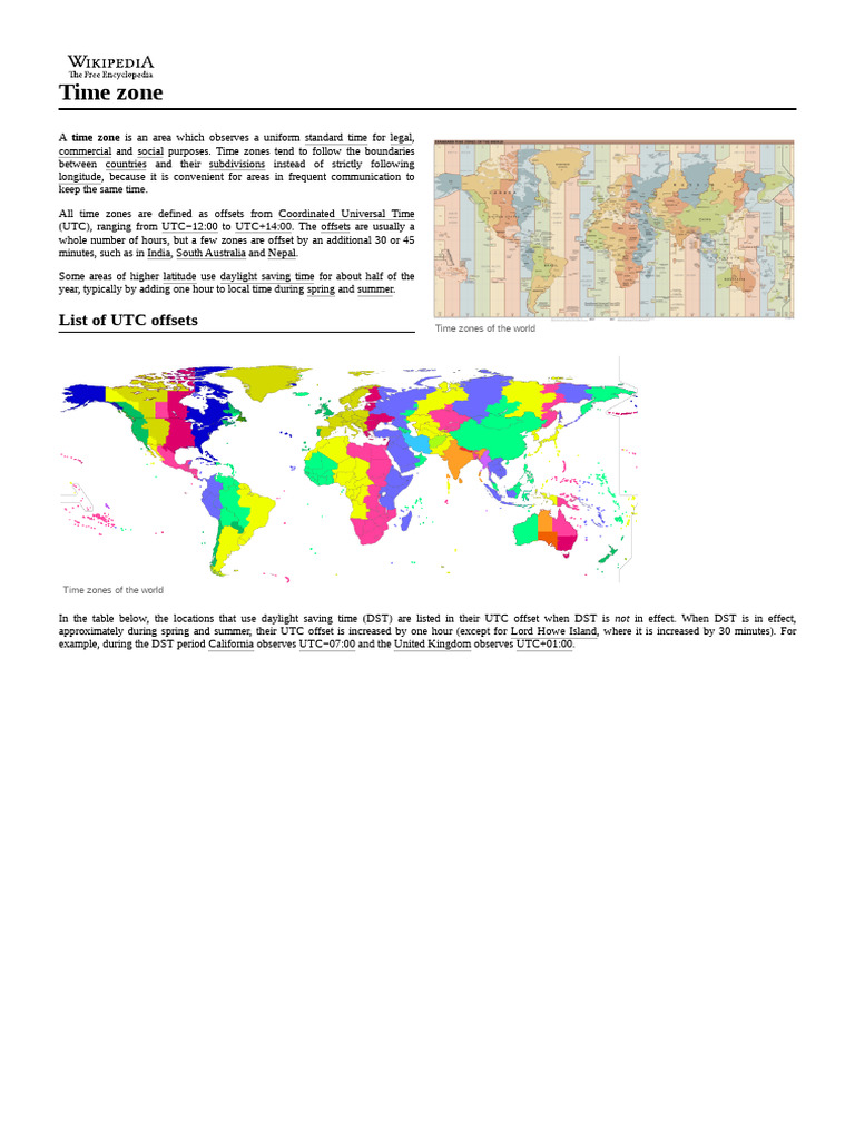 Time_zone | PDF | Greenwich Mean Time | Spacetime