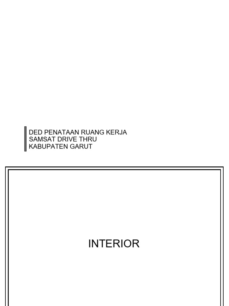 DED Penataan Ruang Kerja Samsat Drive Thru Garut | PDF