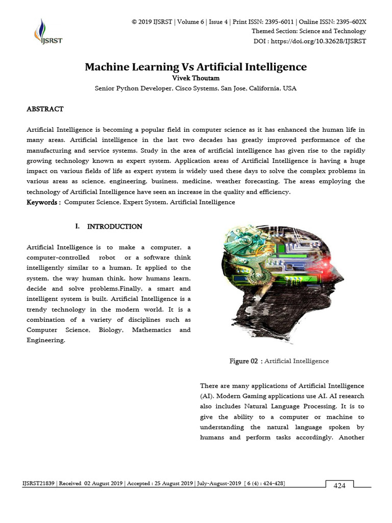 Ai Vs Machine Learning Explained Pdf Artificial Intelligence