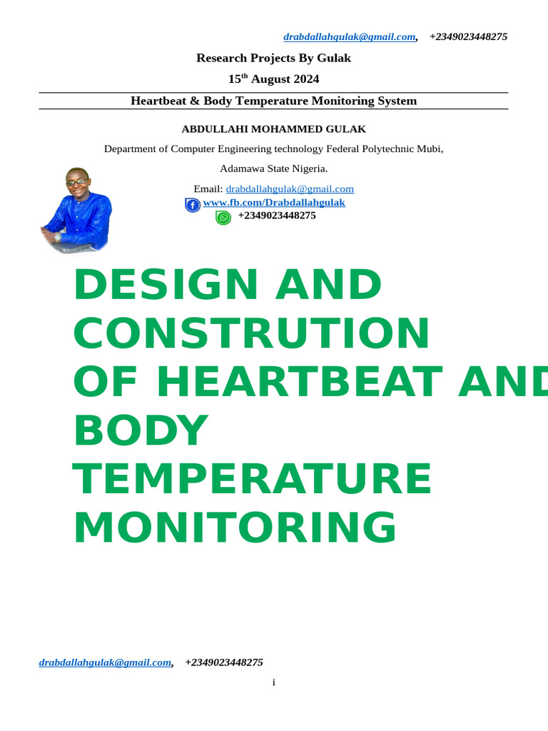 Heartbeat & Temperature Monitoring System | PDF | Heart | Hyperthermia