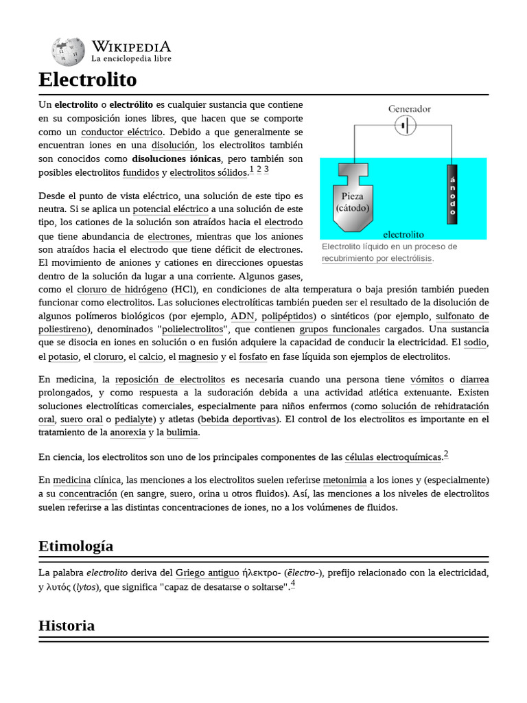 Electrolito | PDF | Electrólito | Electroquímica