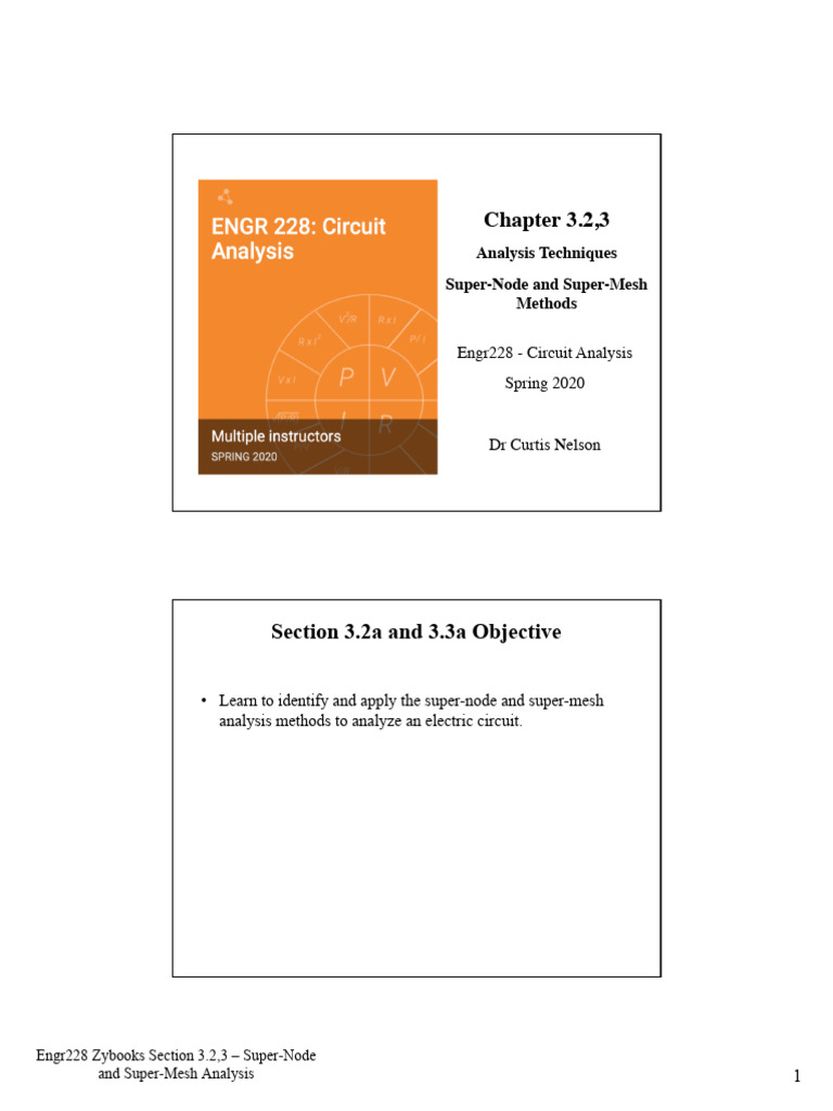 Super-Node and Super-Mesh Analysis | PDF | Electrical Network | Network ...