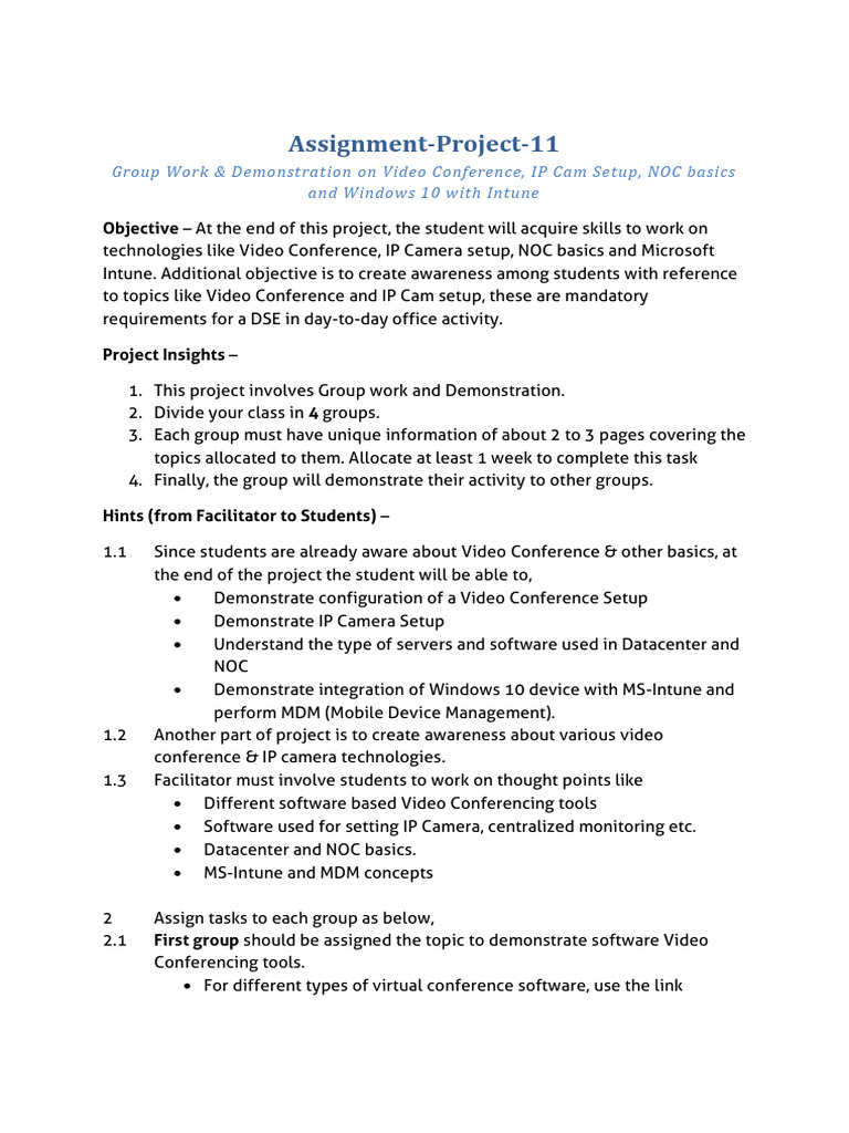 Assignment Projects-11-JKDNA | PDF | Windows 10 | Videotelephony