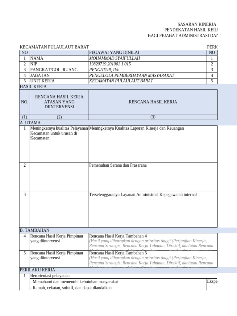 Form SKP JA - JF (Kuantitati - Sekcam DIBAWAH CAMAT | PDF