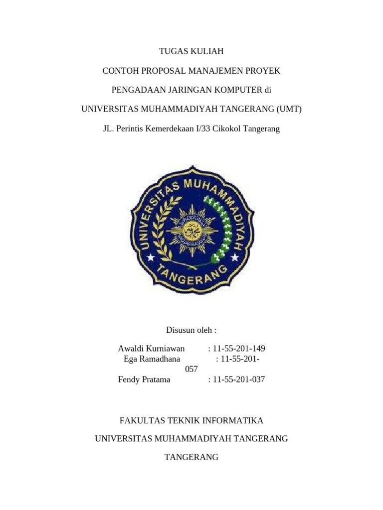 Proposal Proyek Jaringan UMT | PDF | Bisnis | Komputer
