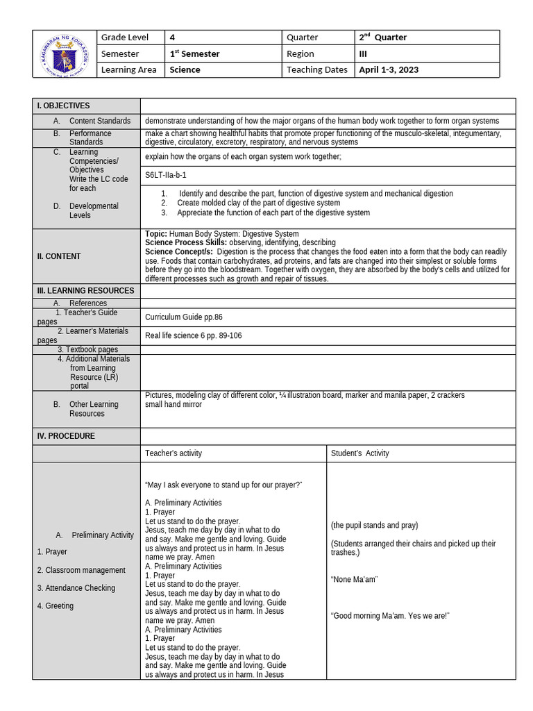 Science g6 Digestive System | PDF | Small Intestine | Gastrointestinal ...