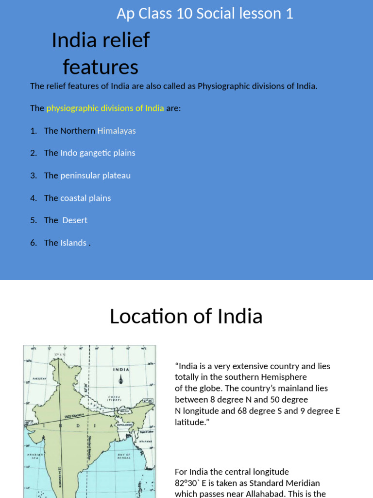 India Relief Features | PDF