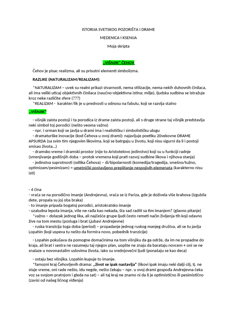 Visnjik Cehov (260520) | PDF