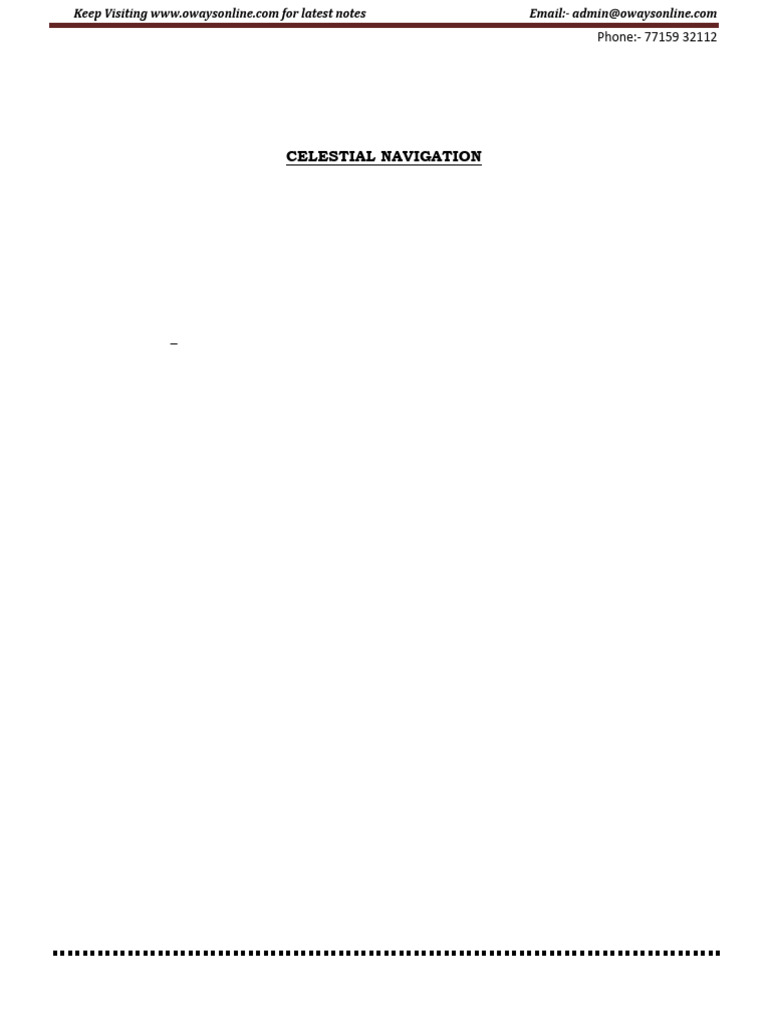 Celestial Nav 2M Papers Till Nov 21 | PDF | Navigation | Latitude