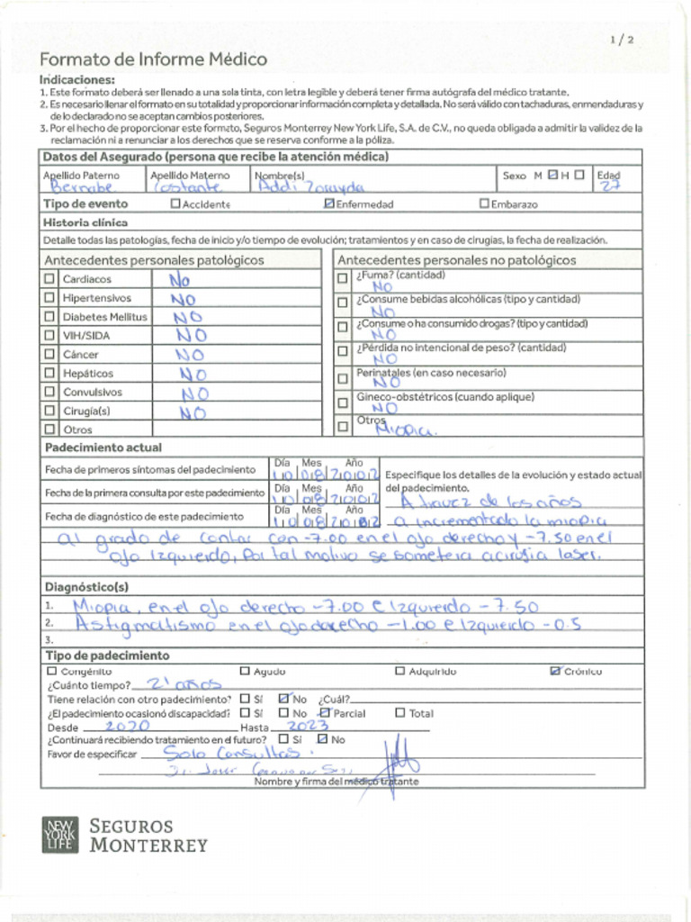 Formato Informe Medico | PDF