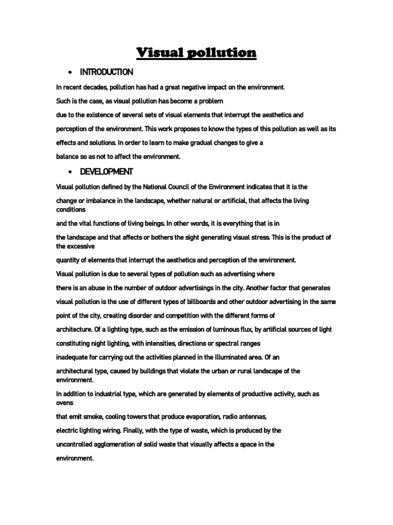 Visual Pollution | PDF | Lighting | Pollution