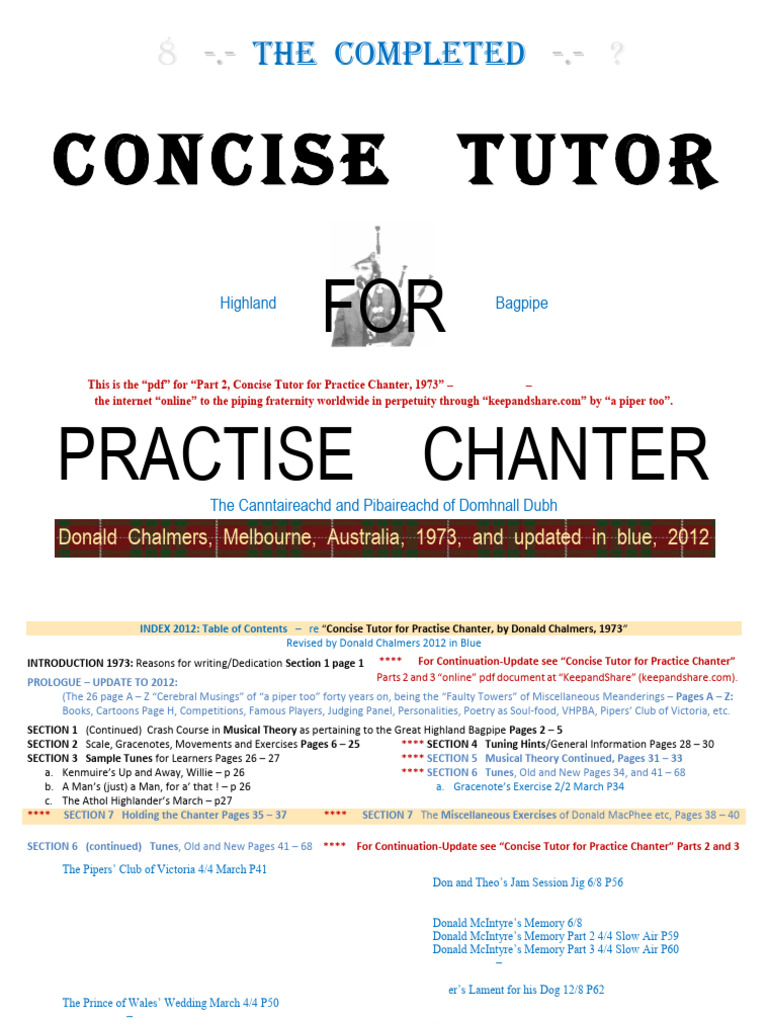 Practice Chanter Guide and Exercises | PDF | Piano | Pitch (Music)