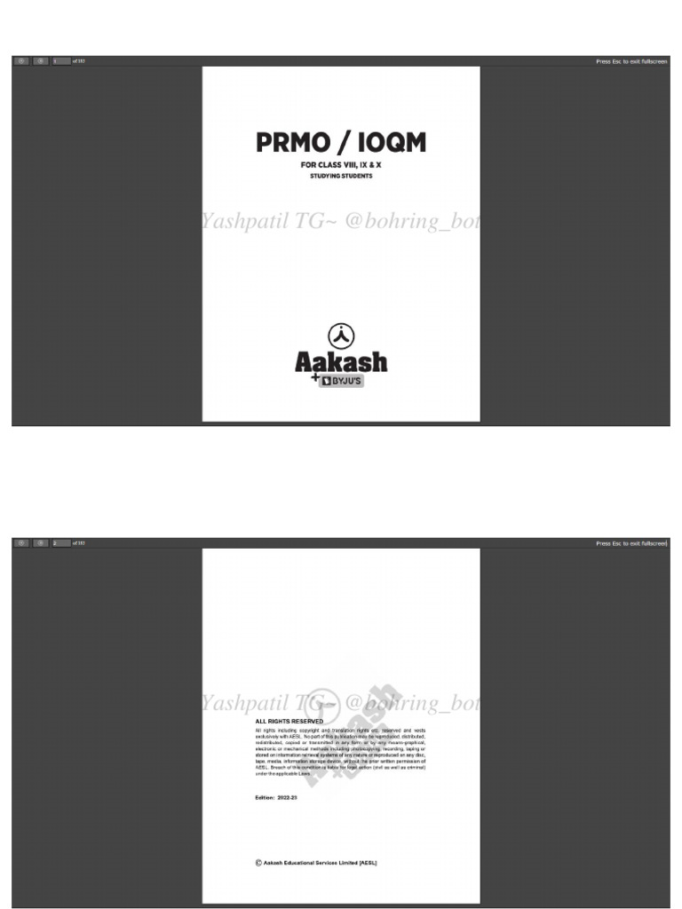 Aakash IOQM Module | PDF