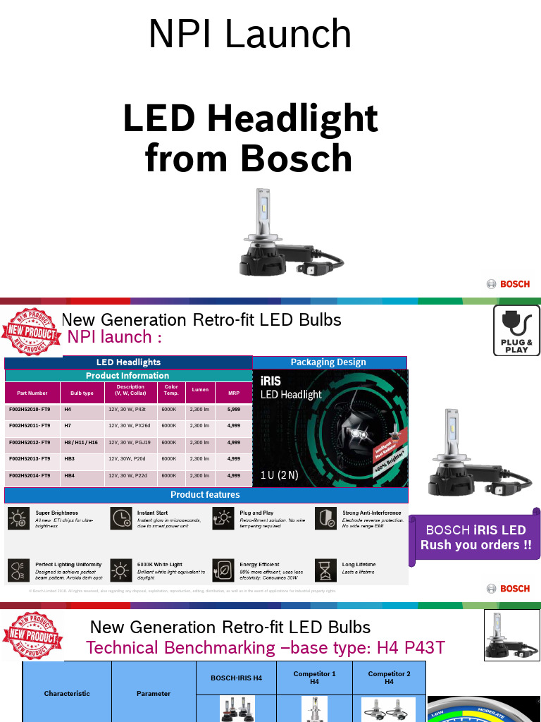 NPI LED Launch Note - V1 | PDF | Headlamp | Electrical Components