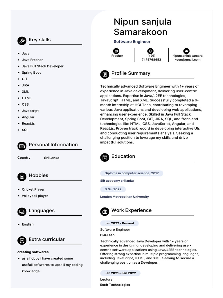 Naukri Nipun Sanjula Samarakoon | PDF | Java Script | Java (Programming Language)
