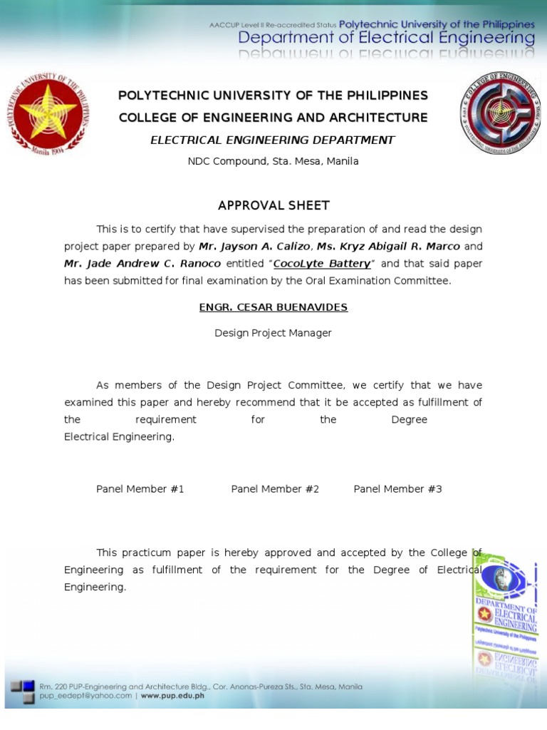 Aproval Sheet | PDF | Technology & Engineering