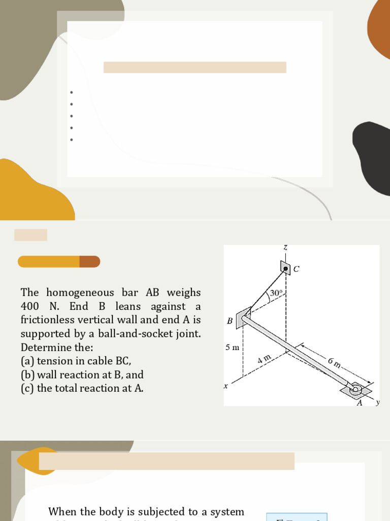 Engineering Mechanics Problems | PDF | Force | Tension (Physics)