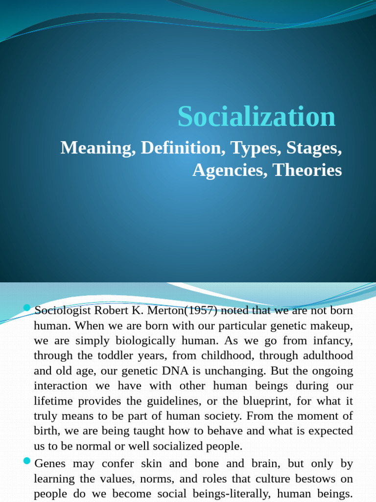 Socialization | PDF | Socialization | Psychoanalysis