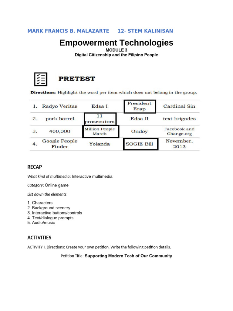 Empotech Module 3 | PDF | Social Media | Popular Culture & Media Studies
