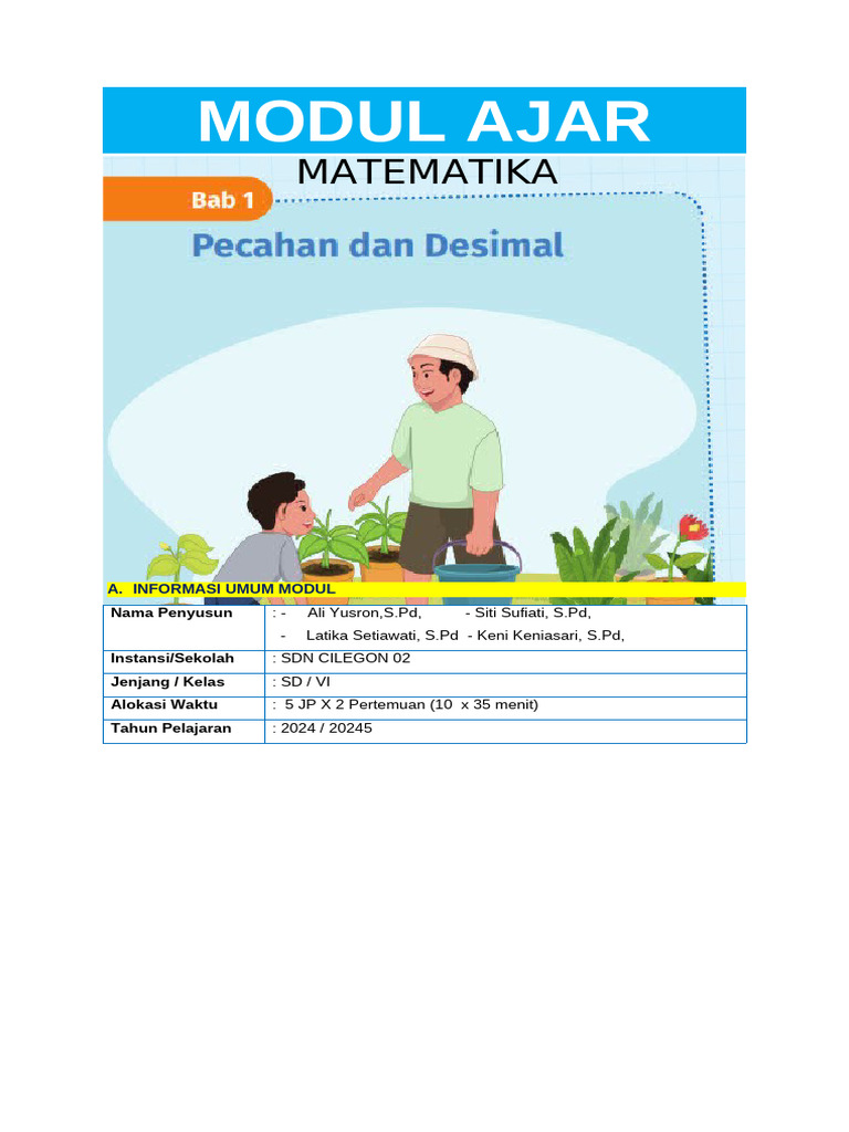 Pembelajaran Perkalian dan Pembagian Pecahan | PDF | Metode & Bahan Ajar