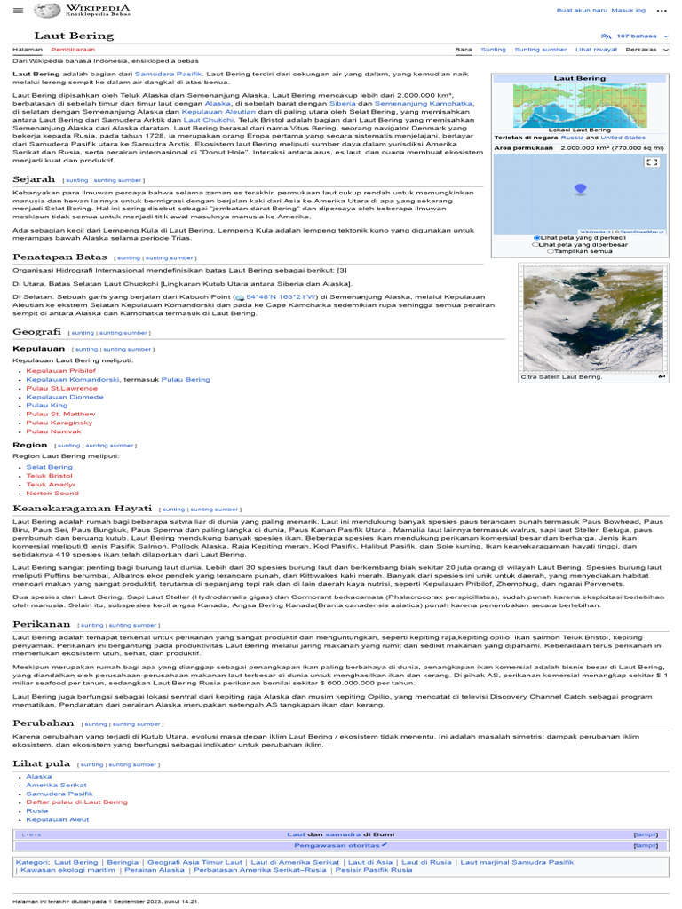 Laut Bering Terdiri Dari Cekungan Air Yang Dalam, Yang Kemudian Naik ...