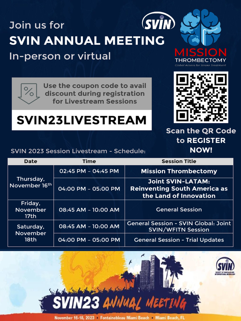 SVIN Annual Meet - 2023 | PDF | Interventional Radiology | Stroke