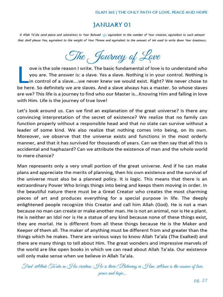 Islam 365 January 1st | PDF | God In Islam | Theology